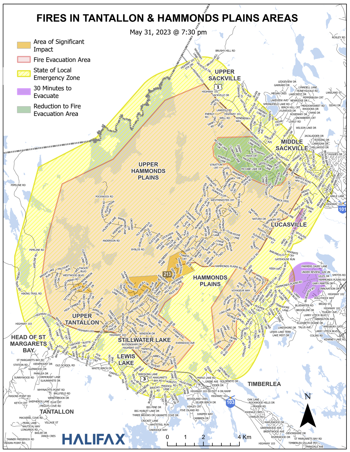 Wildfire evacuation areas, state of emergency in effect