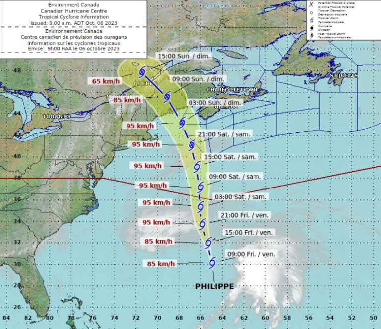 Wind warning issued ahead of Philippe's arrival late Saturday