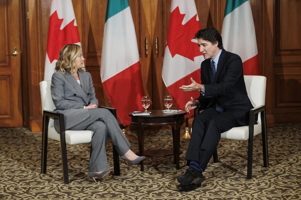 Trudeau meets Italian PM Meloni in Toronto, pair agrees to 'roadmap ...