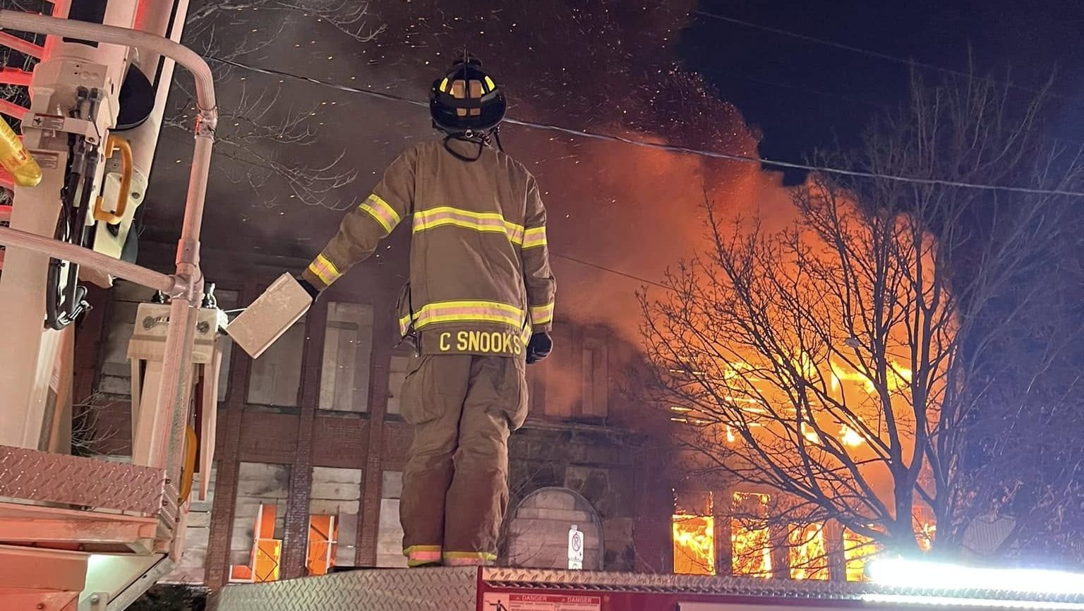 Bloomfield School fire in photos