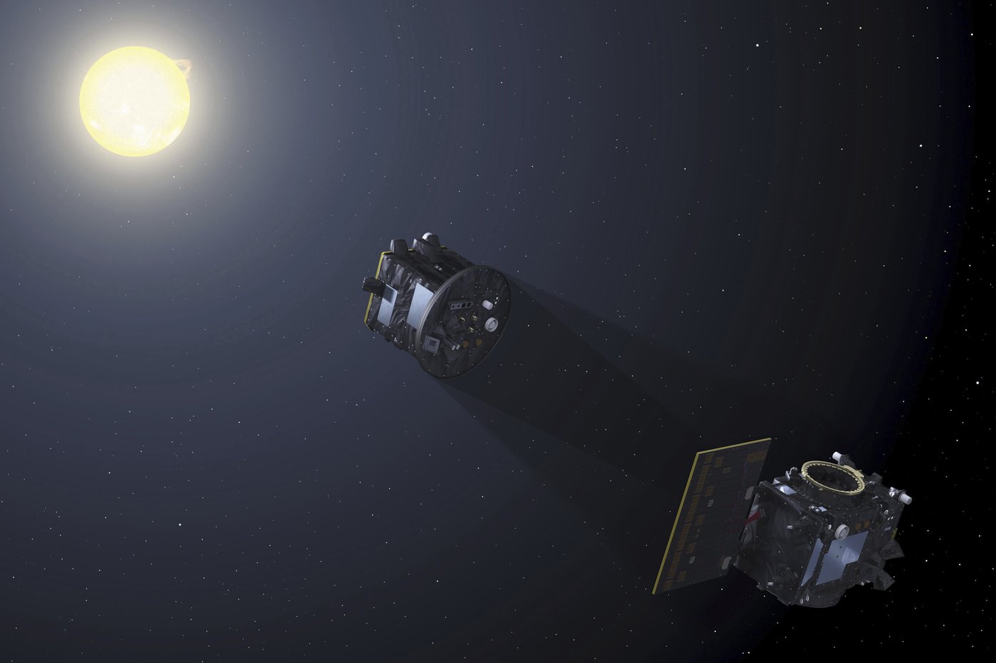 How two satellites are mimicking total solar eclipses in space