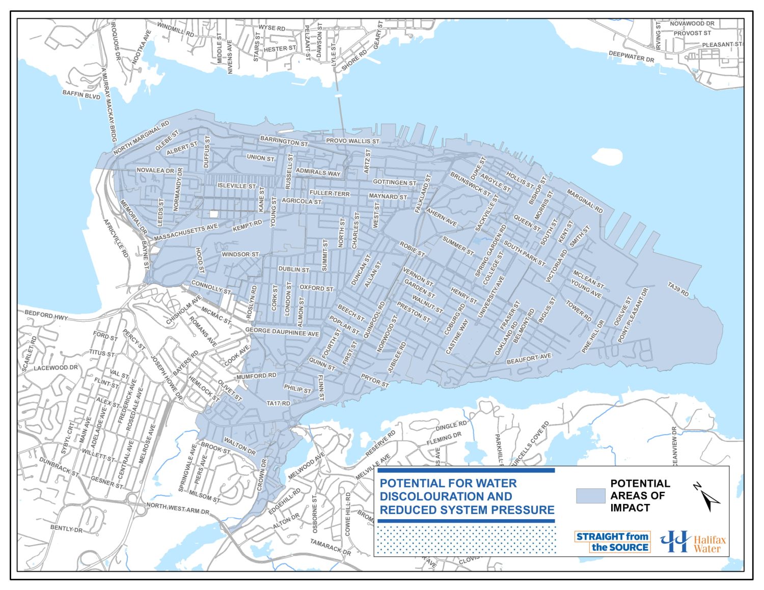 Halifax Water warns of possible discoloured water on the peninsula