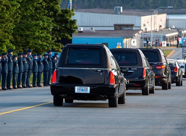 Motorcade procession held for four military members killed in crash
